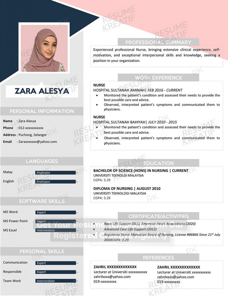 Template Resume Kreatif - Mudah, Moden & Profesional